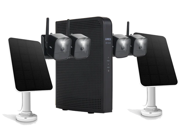 Lorex 4K 1TB Wi-Fi HaLow NVR System with Four Outdoor Battery Security ...